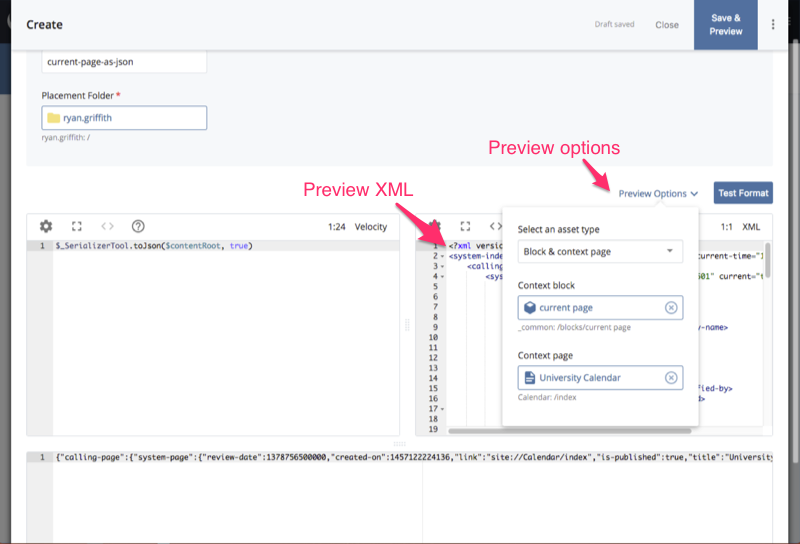 How Do I View Sample XML When Editing A Format Cascade CMS Knowledge 